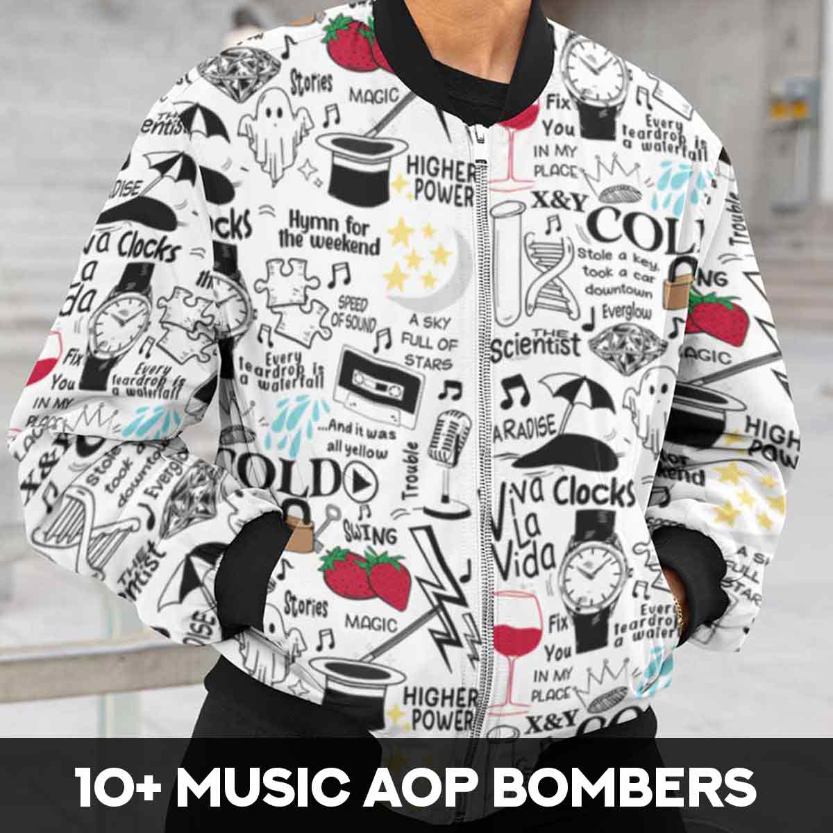 Music Inspired AOP Bomber Jackets – The Banyan Tee