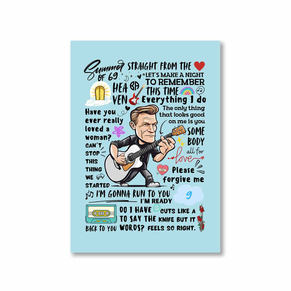 Bryan Adams Posters by The Banyan Tee