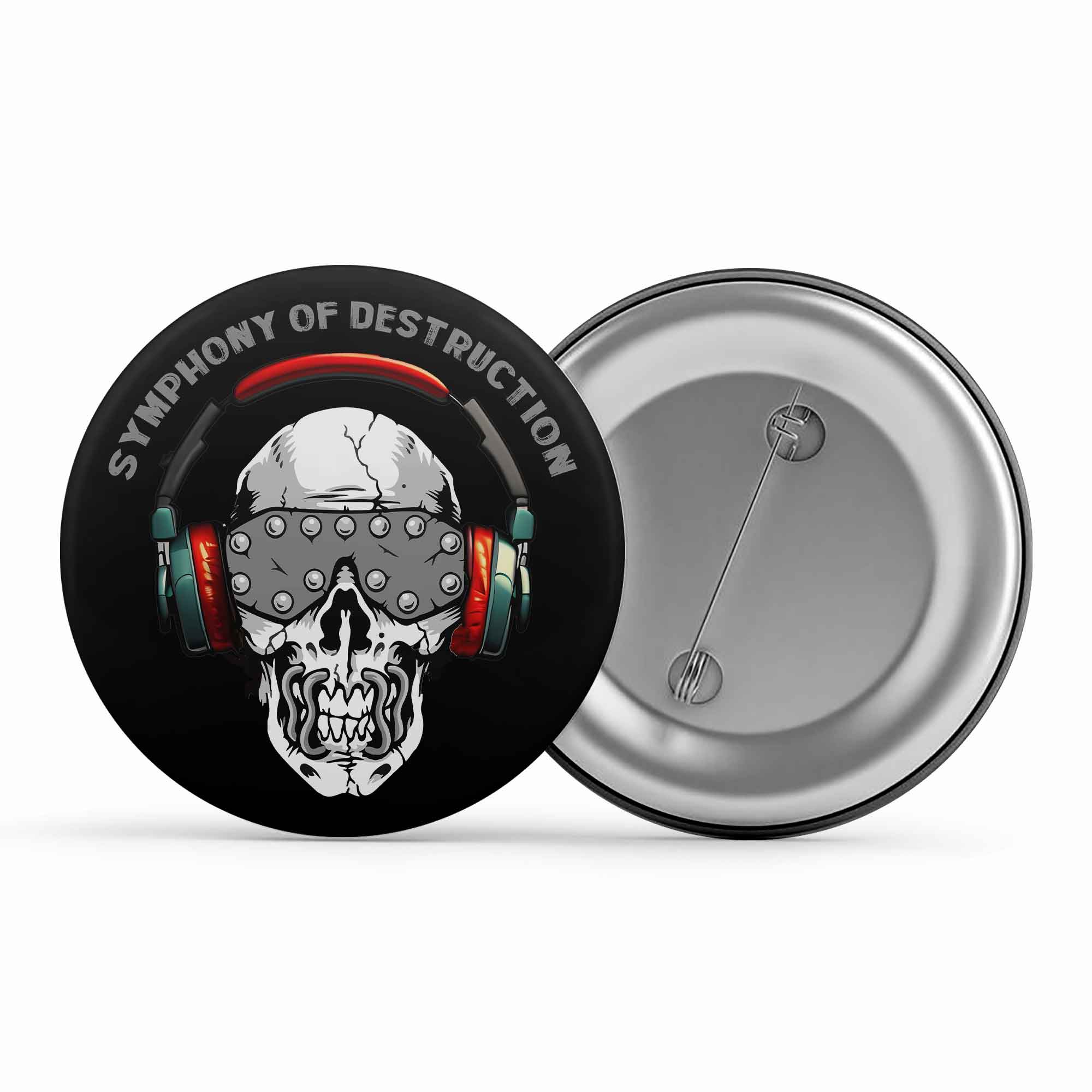Megadeth Pin Button - Symphony Of Destruction – The Banyan Tee